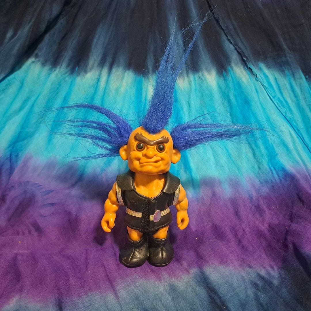 Vintage Doomslayers Zorga Trolls Figure, 80s, 5", Blue Mohawk - Etsy