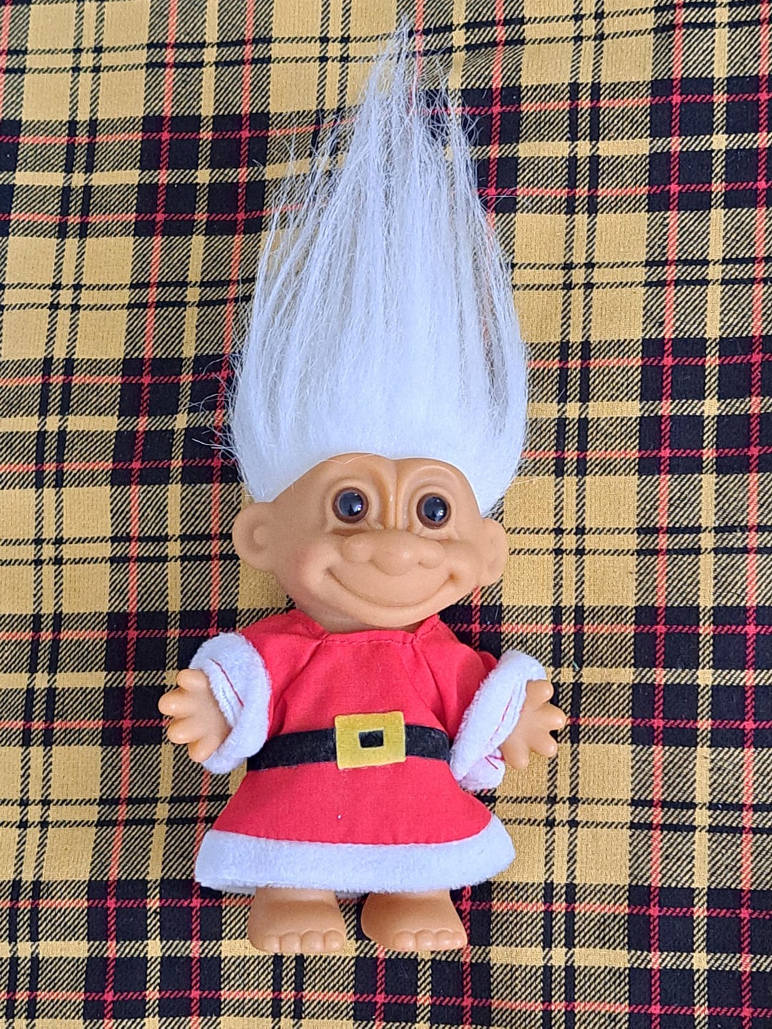 Vintage Trolls Santa Doll, White Hair - Etsy