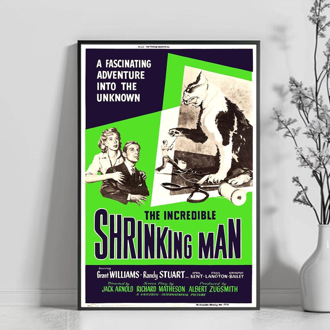 Incredible Shrinking Man Movie Poster Art Poster Gift Canvas Movie ...