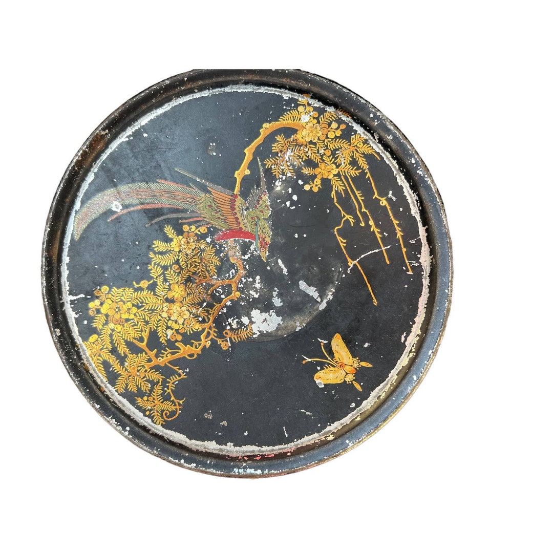 Vintage 1920's Art Deco Metal Tin Antique Canco Bird - Etsy