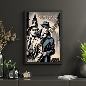 Pulp Art Spy Movie Poster: Retro Detective Style (digital Download) - Etsy