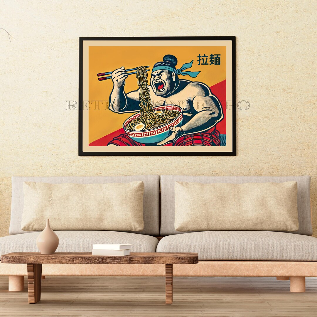 Vintage Style Ramen Poster Digital Download, Retro Japanese Food Art ...