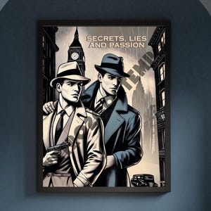 Pulp Art Spy Movie Poster: Retro Detective Style (digital Download) - Etsy