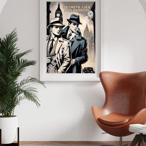Pulp Art Digital Download Poster, Retro Style Poster, Detective Movie ...