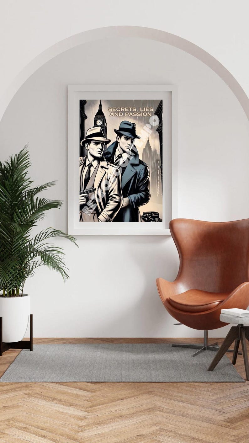Pulp Art Digital Download Poster, Retro Style Poster, Detective Movie ...