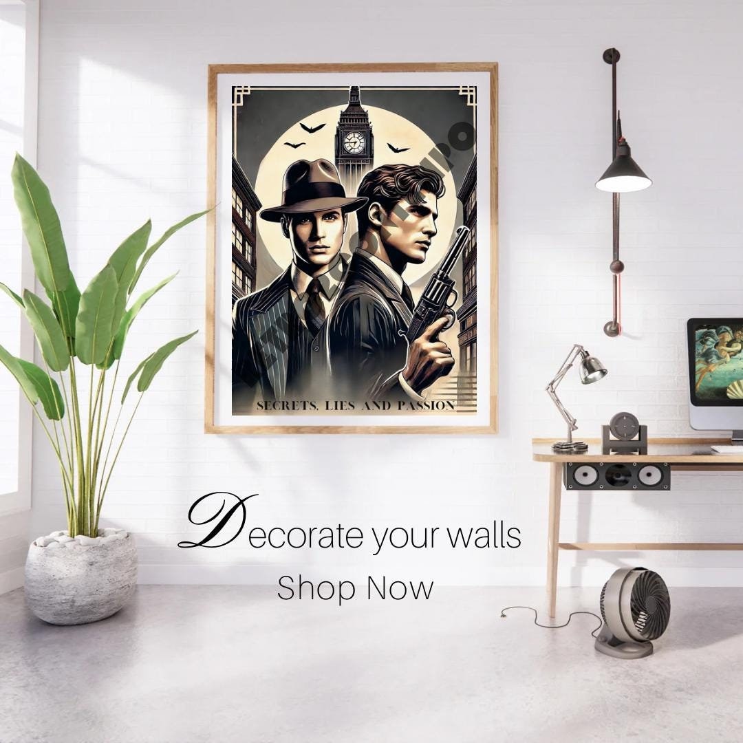 Detective Pulp Art, Digital Download Poster, Instant Digital Download ...