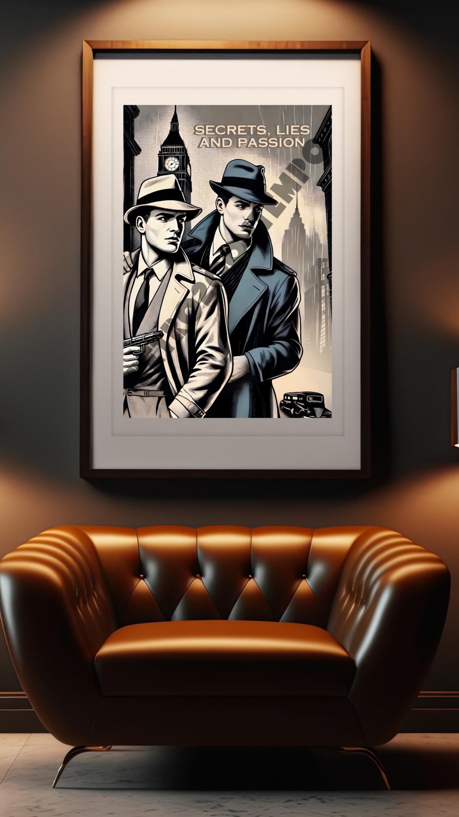 Pulp Art Digital Download Poster, Retro Style Poster, Detective Movie ...