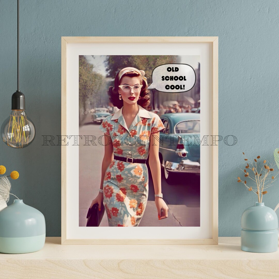Vintage Fashion Illustration: 1950s Style Poster (digital Download) - Etsy