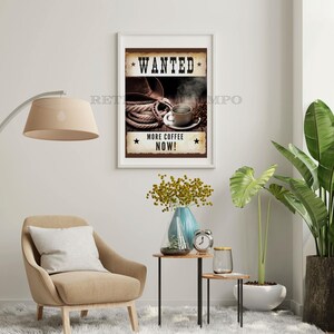 Western Coffee Art Print: Vintage Cowboy Poster (digital Download) - Etsy