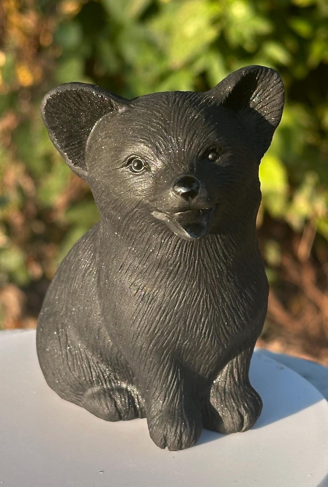 Unpolished Black Obsidian Corgi Dog Crystal Carving - Etsy