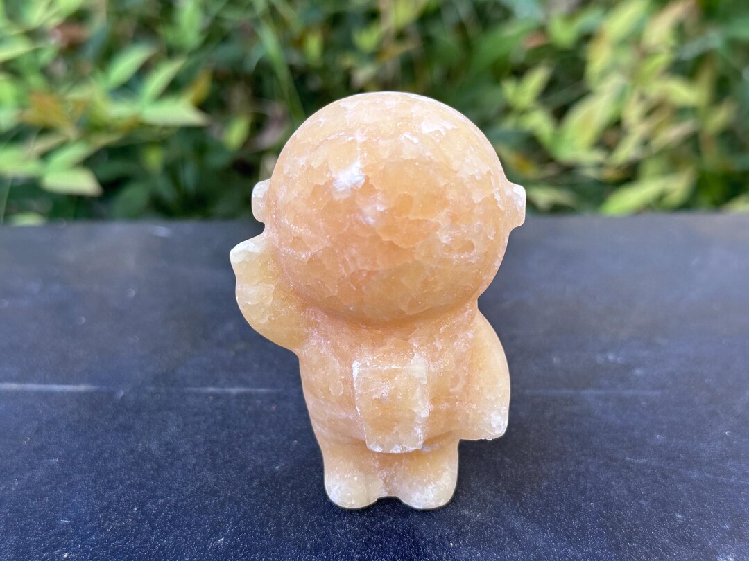 Orange Calcite Astronaut Carving - Etsy