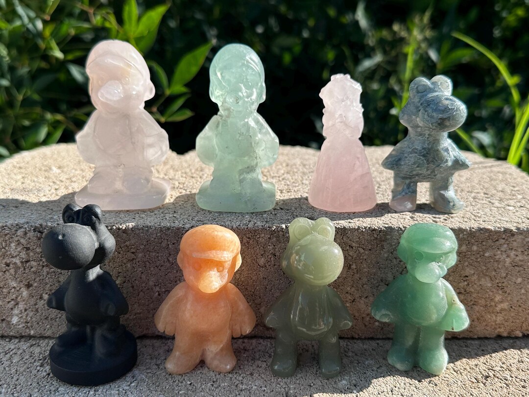 Super Mario Bros - Green Aventurine, Fluorite, Rose Quartz, Sunstone ...