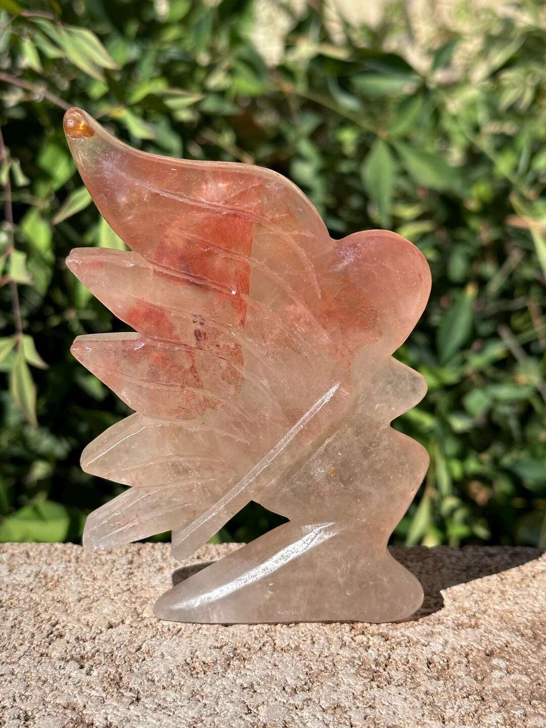 Fire Quartz Flying Fairy Crystal Carving - Imperfect - Budget Friendly ...