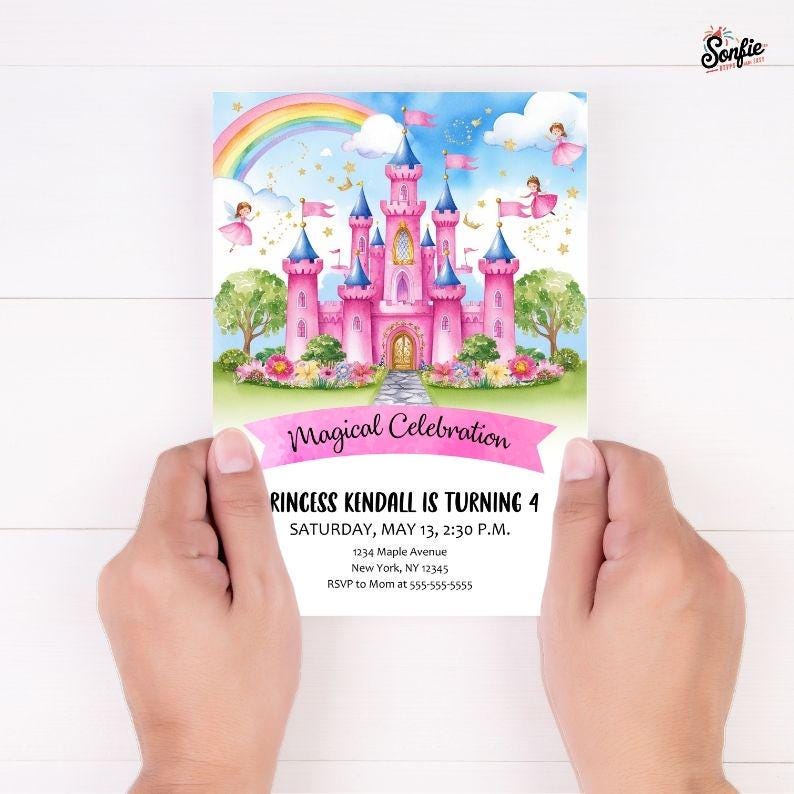 Princess Themed Birthday Invitation - Royal Princess | Editable in ...