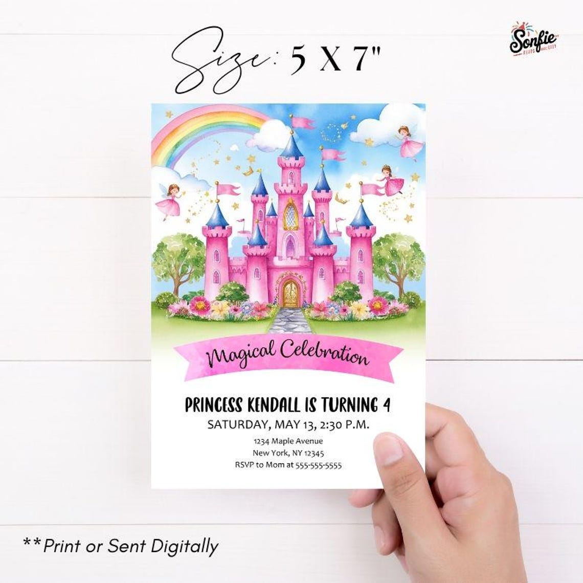 Princess Themed Birthday Invitation - Royal Princess | Editable in ...