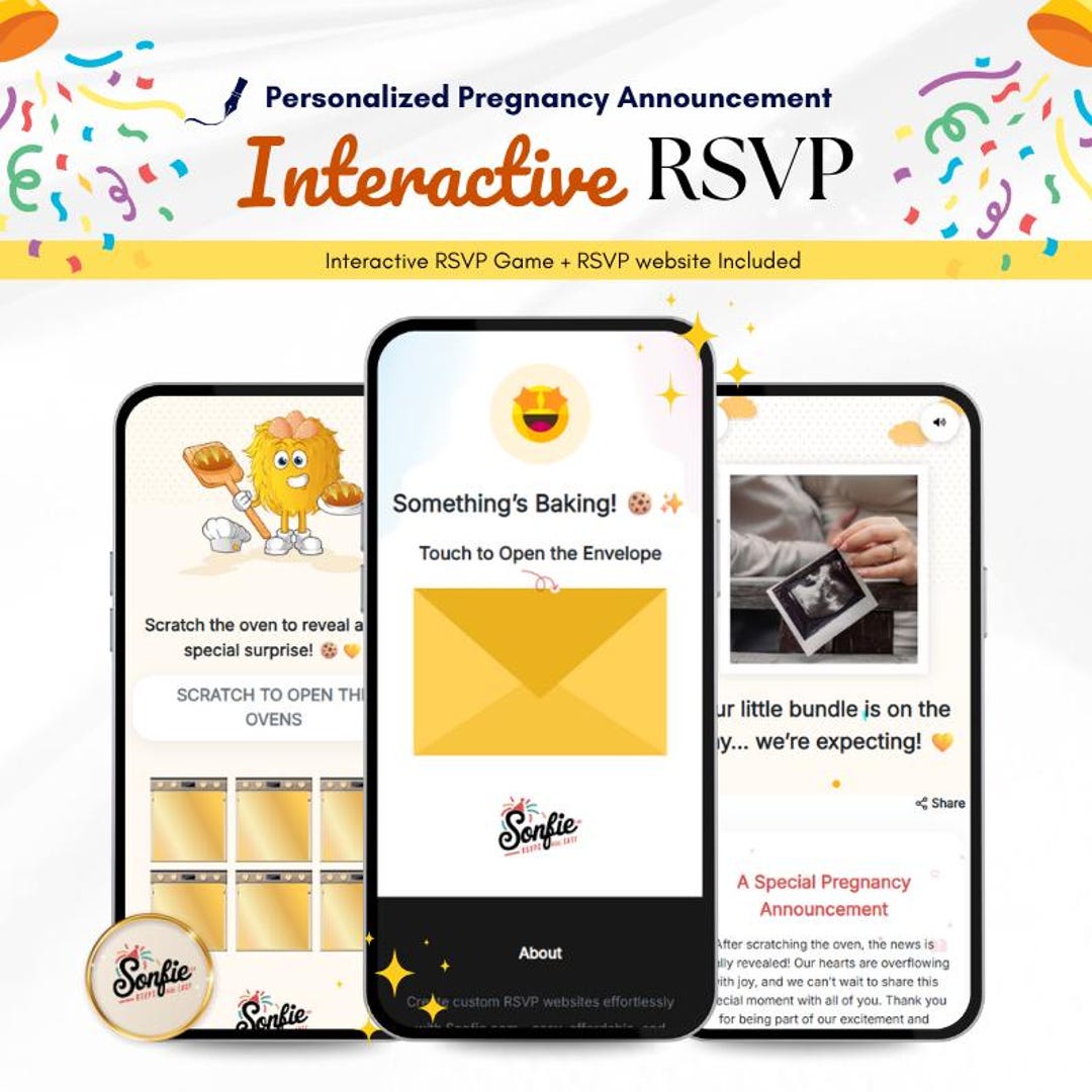 Interactive Pregnancy Announcement Game | Reveal Your Sweet Surprise ...