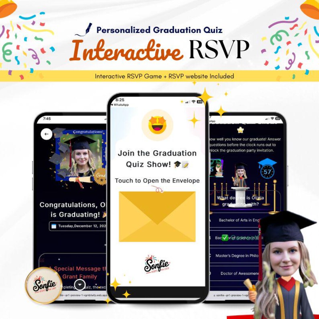 Interactive Graduation Game Invitation | Celebrate Your Graduate With a ...