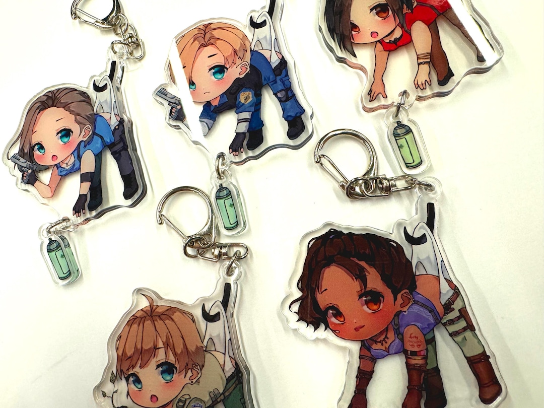 Resident Evil Keychains - Connected Charm (leon Kennedy, Rebecca ...