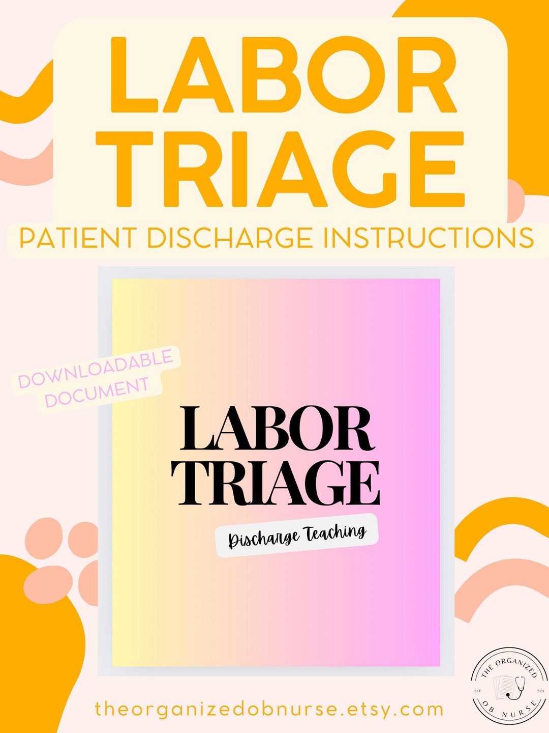 Labor Return Precautions - Discharge Education - Etsy