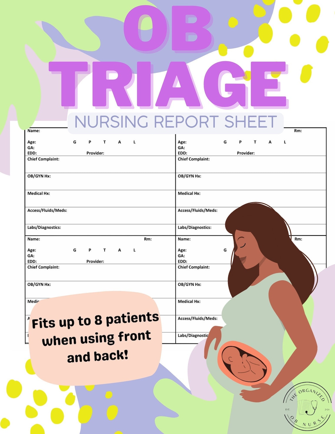 OB Triage Report Sheet - Etsy