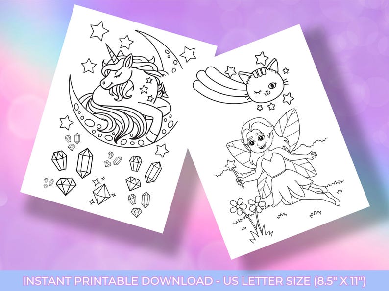 Magical Creatures Coloring Pages | Unicorn, Fairy, Mermaid, Dragon ...