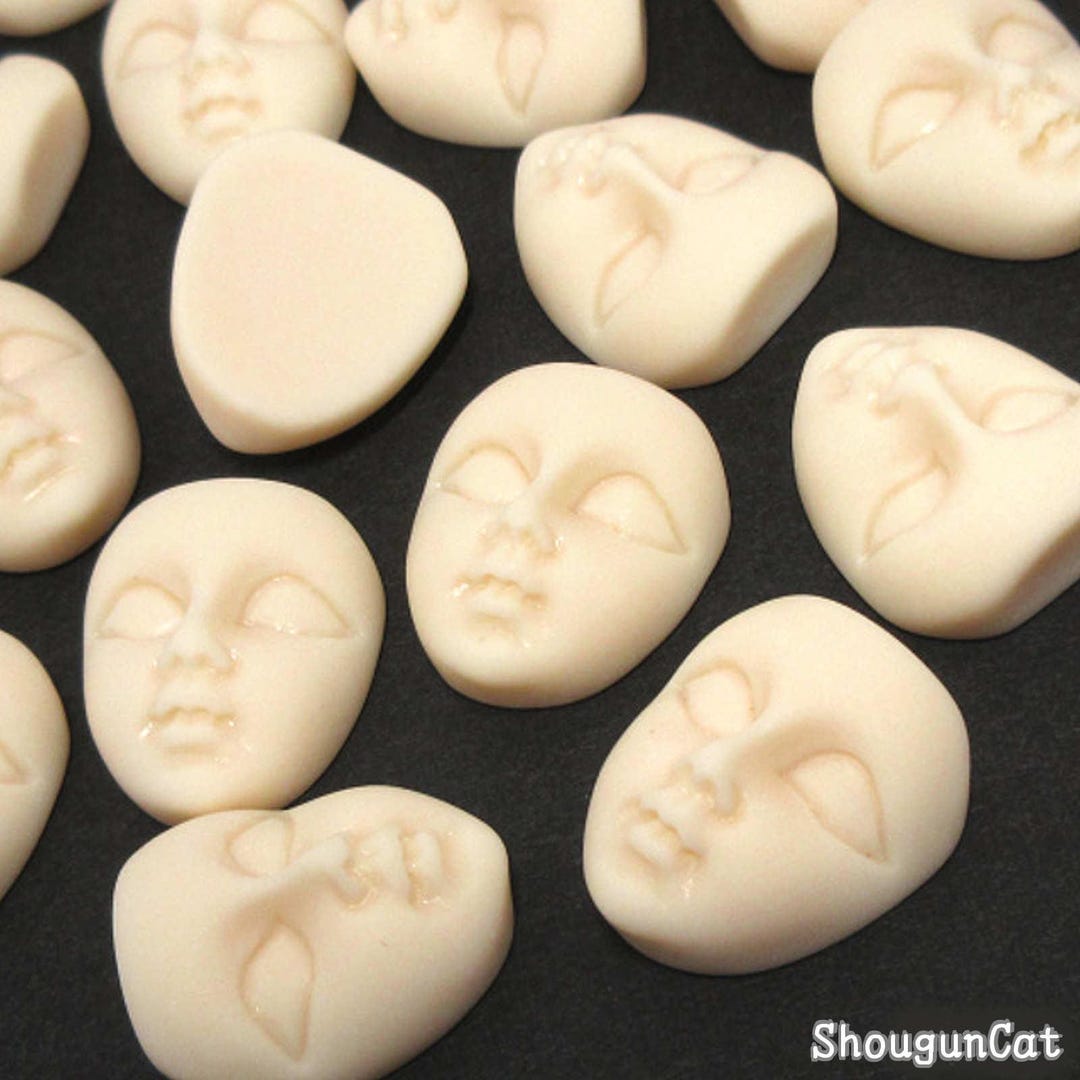 5pcs Enigmatic Face Cabochons Mysterious Mask Cabochon for Handmade ...