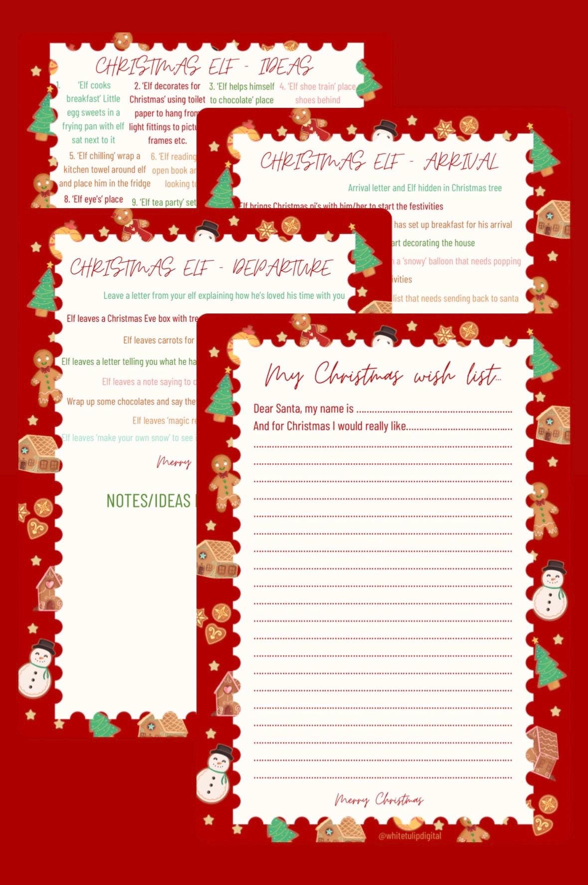 Christmas Elf Kit, 24 Christmas Elf Ideas, Christmas 2024, Printable ...