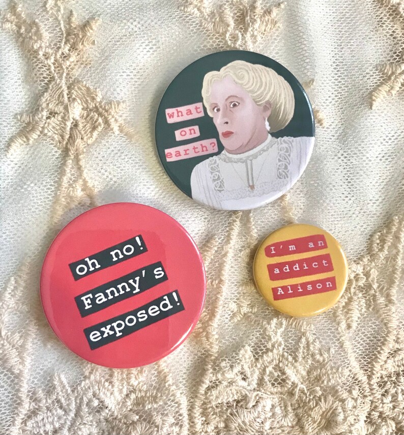 Ghosts Lady Fanny Button Set of 3 Button Pins Quotes - Etsy UK