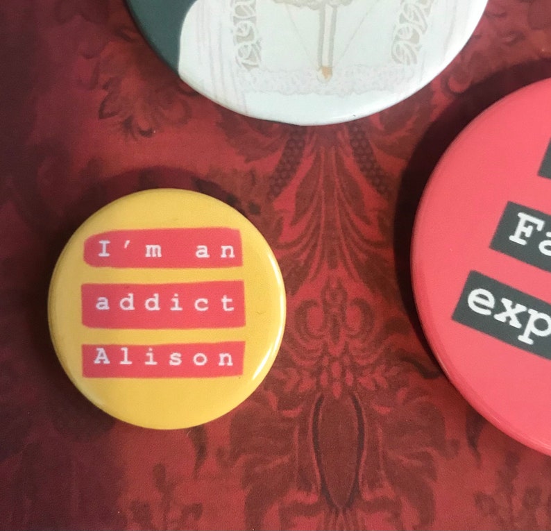 Ghosts Lady Fanny Button Set of 3 Button Pins Quotes - Etsy UK