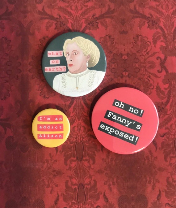 Ghosts Lady Fanny Button Set of 3 Button Pins Quotes - Etsy UK