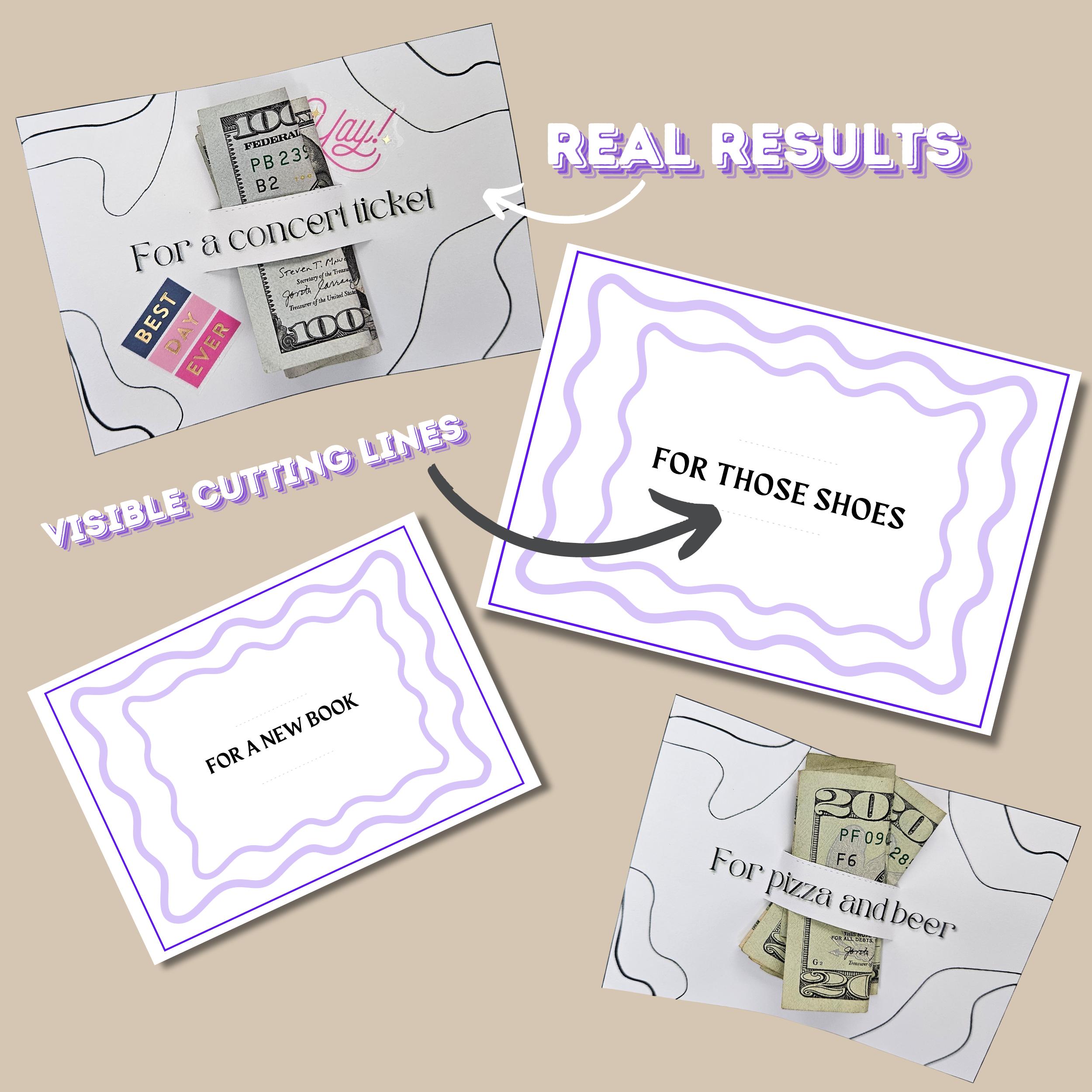 16 Printable Cards for Cash / Simple Gift Idea / Money Card / Easy Gift ...