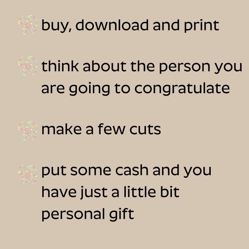 16 Printable Cards for Cash / Simple Gift Idea / Money Card / Easy Gift ...