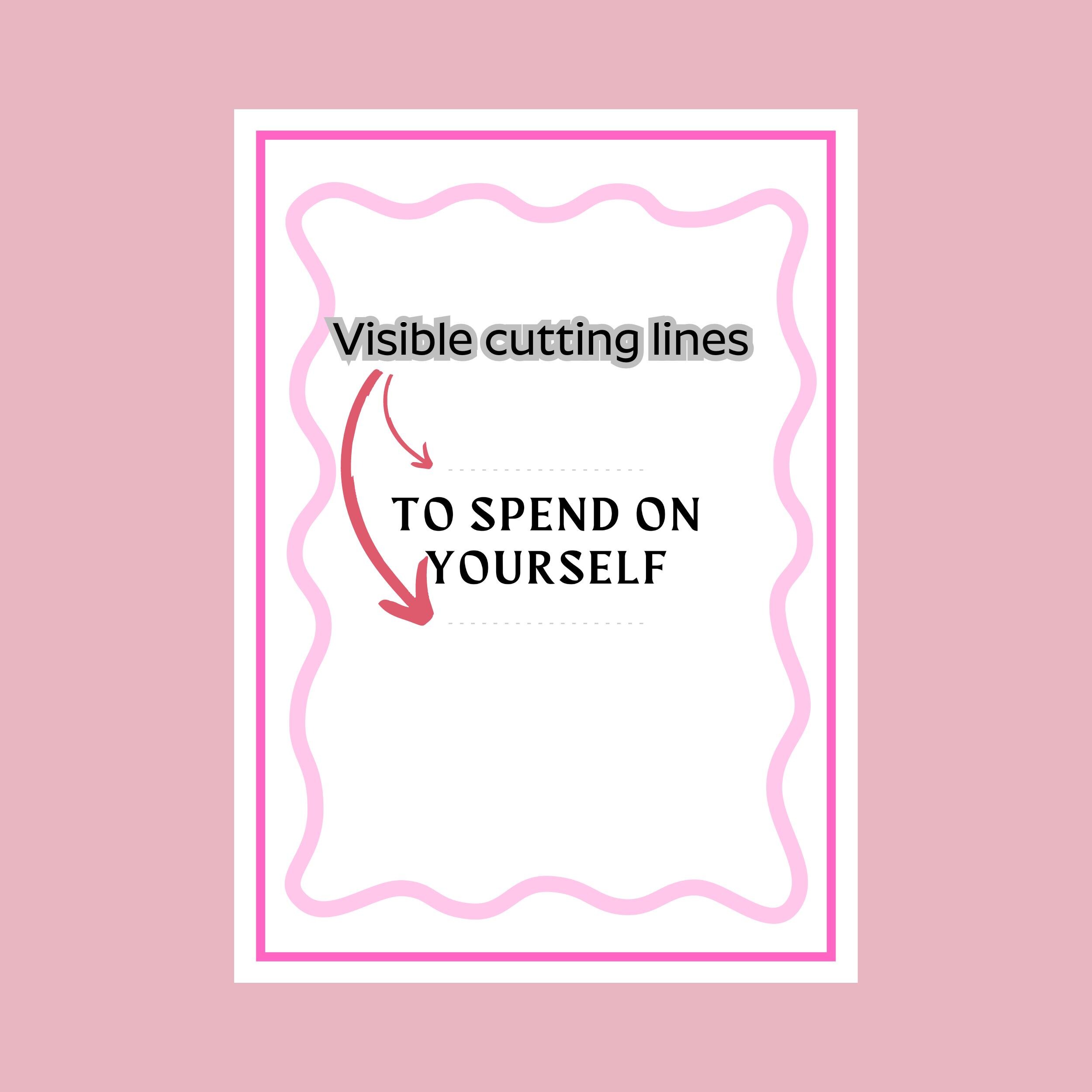 12 Printable Pink Cards for Cash / Money Holder / Cash Gift / Money ...