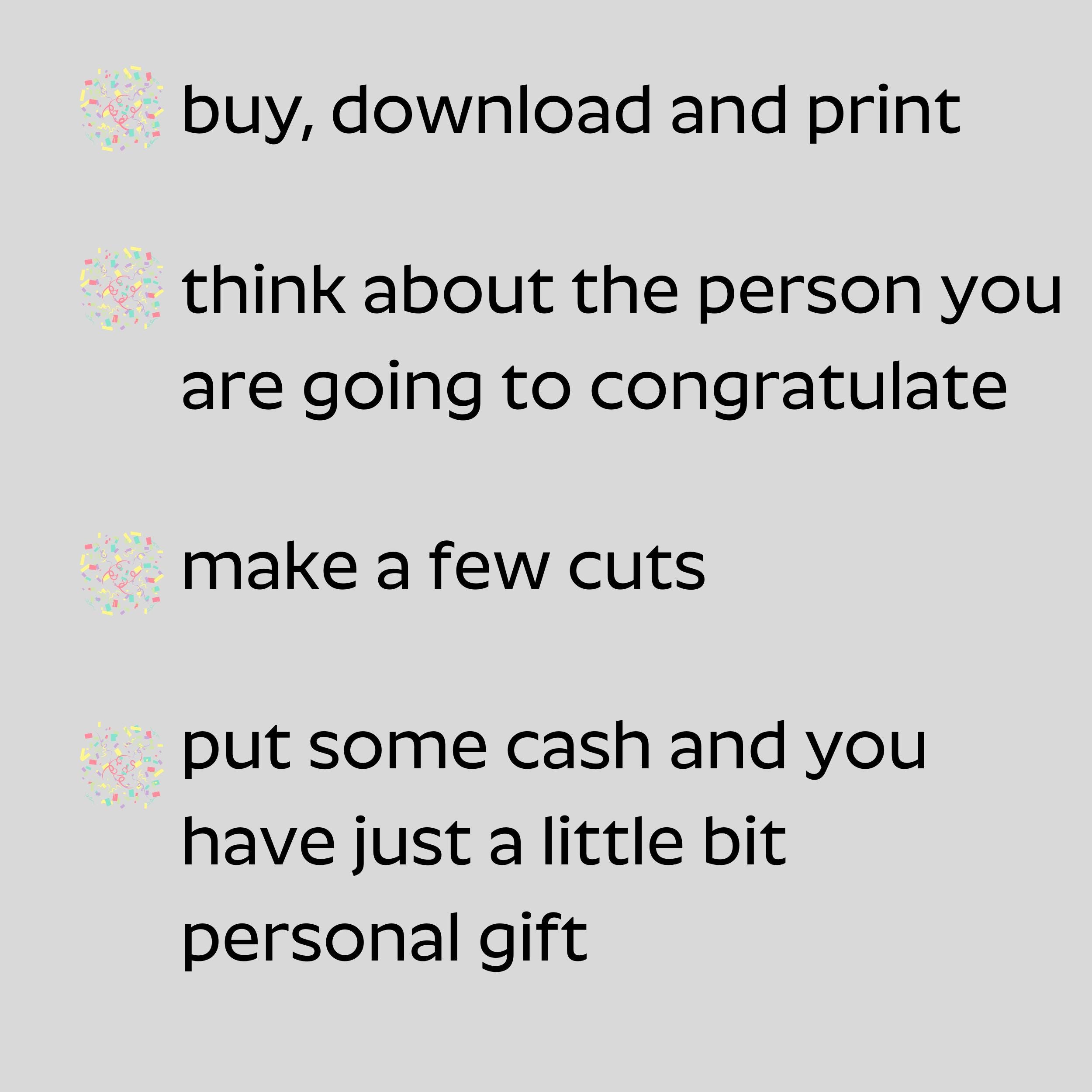 12 Printable Cards for Cash / Gift Idea / Money Cards / Gift Cards ...