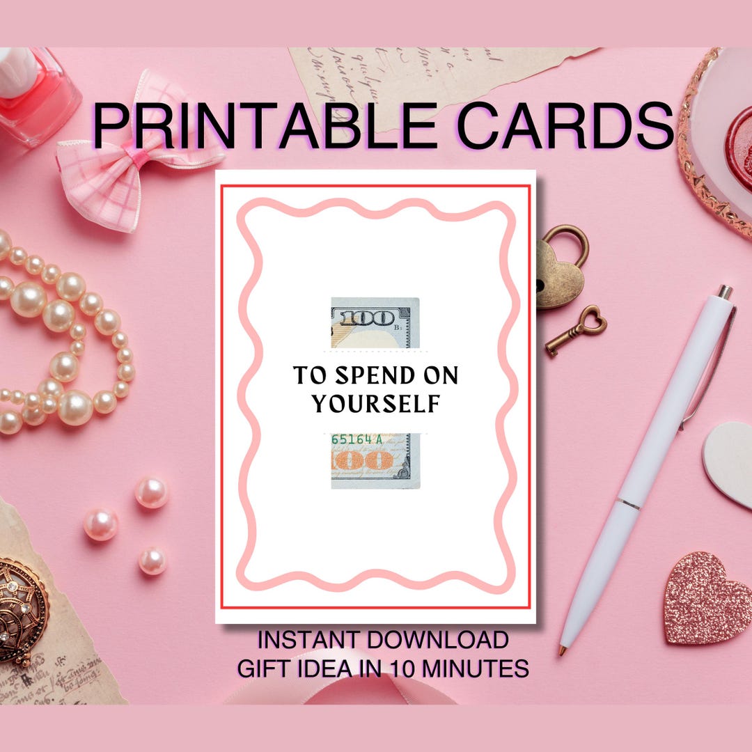 12 Printable Cards for Cash / Gift Idea / Money Cards / Gift Cards ...