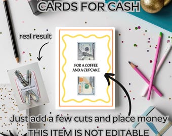 12 Printable Cards for Cash / Money Holder / Gift Cards / Gift Idea ...