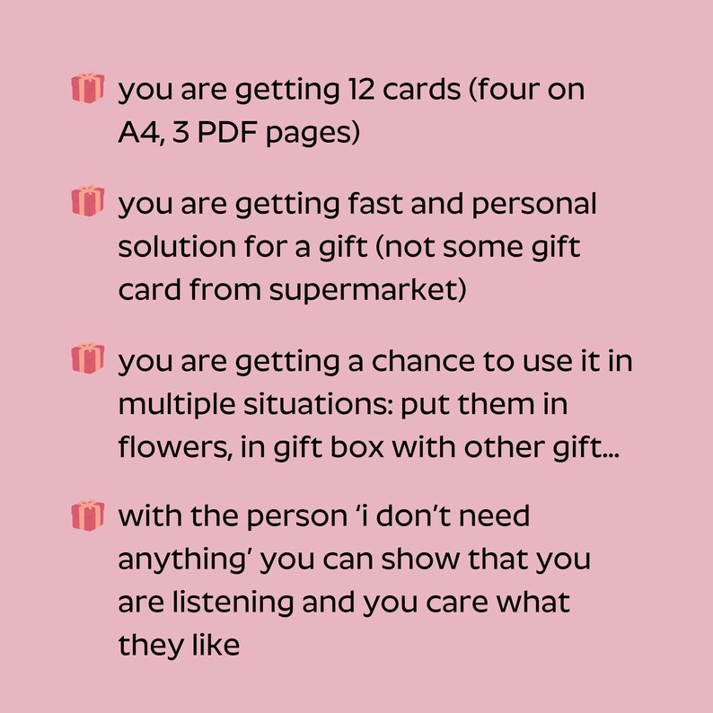 12 Printable Pink Cards for Cash / Money Holder / Cash Gift / Money ...