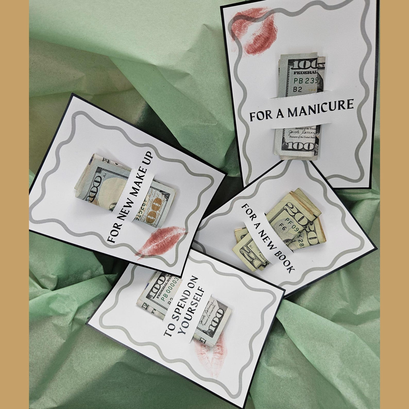 20 PRINTABLE Simple Cards for Cash / Simple Gift Idea / Gift in 10 ...