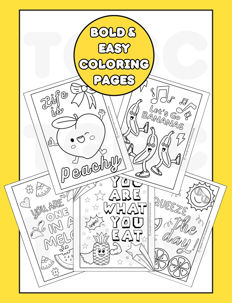 The Fruity Alphabet & More Fruits Group: Kids Coloring and Activity ...