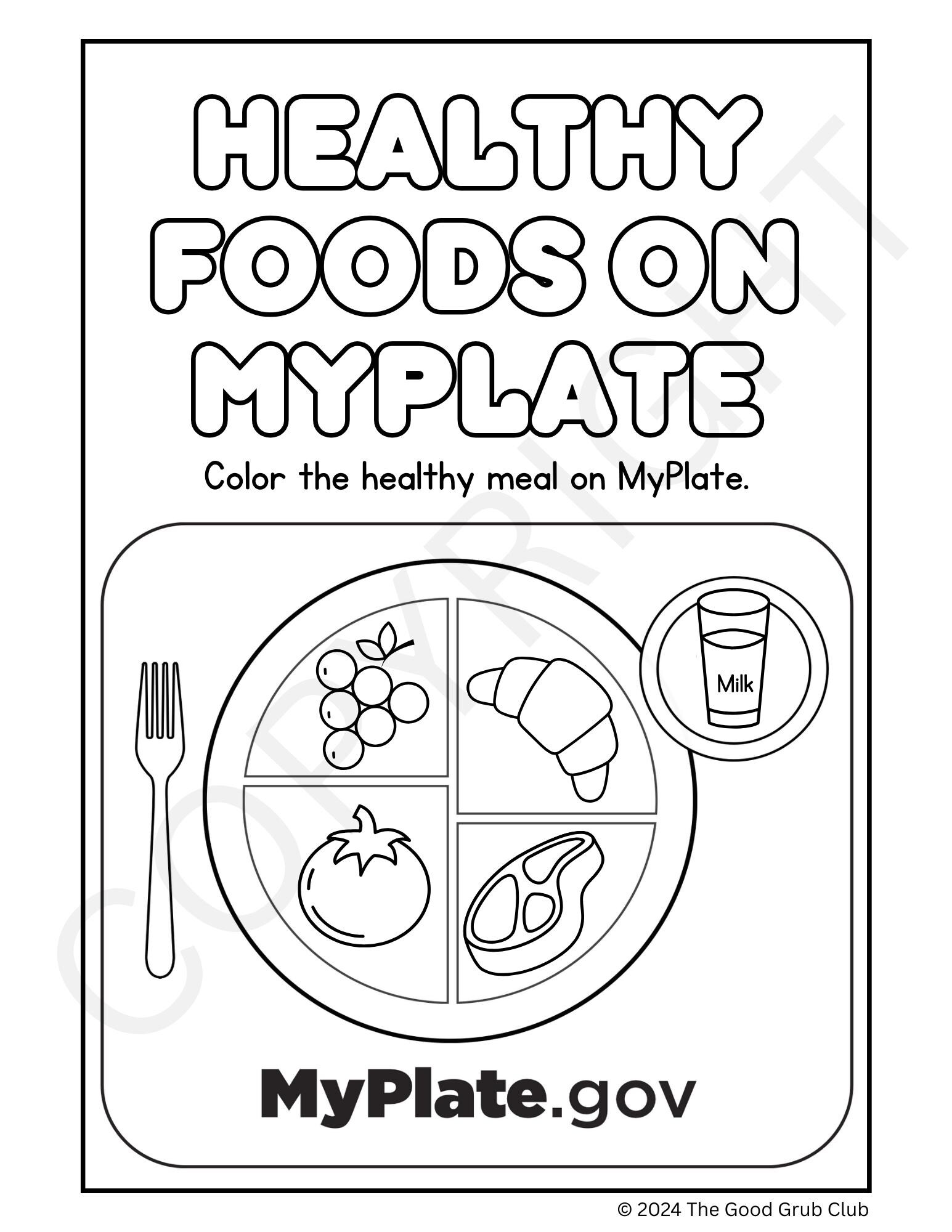 MYPLATE TEACHING & ACTIVITY Worksheets | 5 Food Group Activities ...