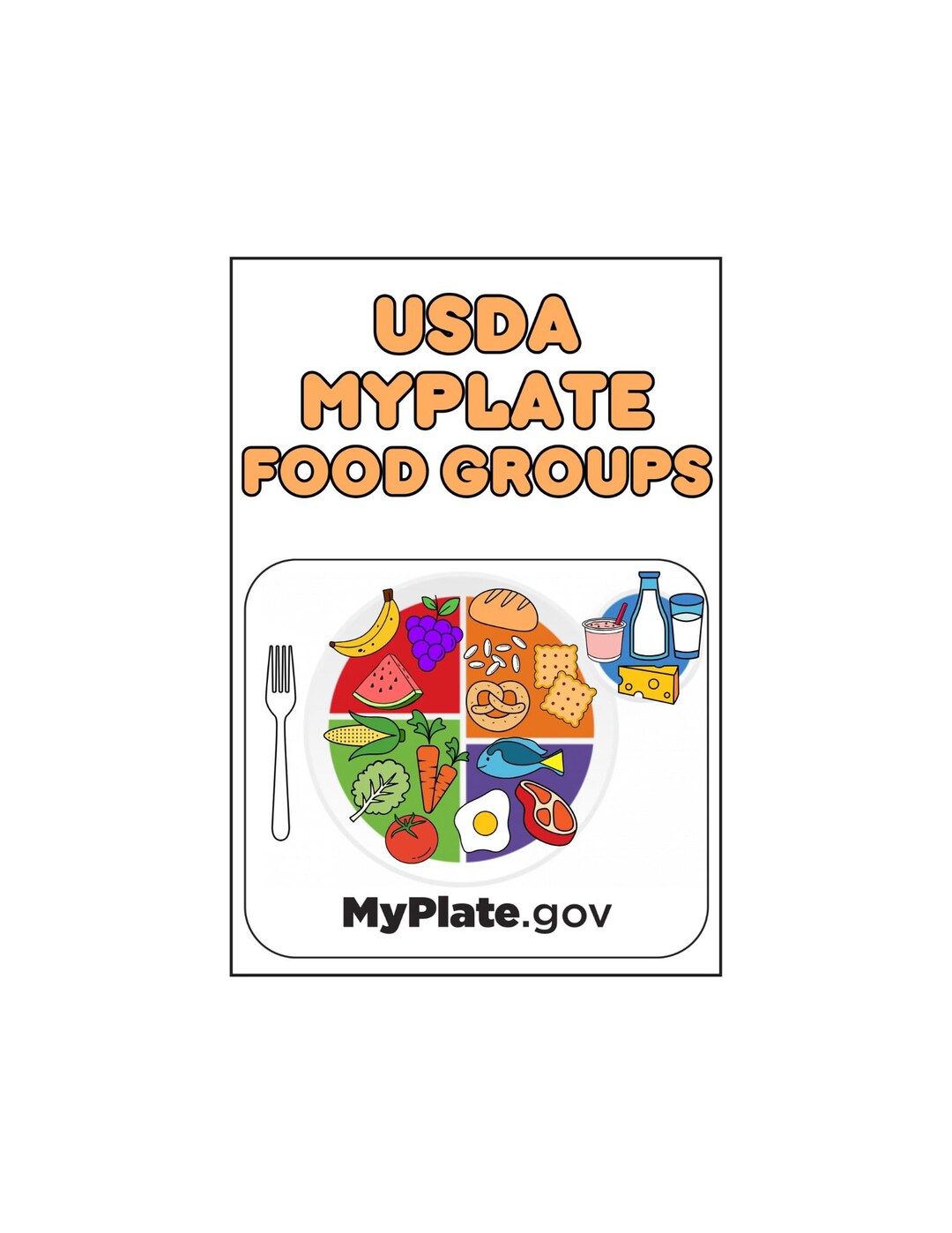MYPLATE TEACHING & ACTIVITY Worksheets | 5 Food Group Activities ...