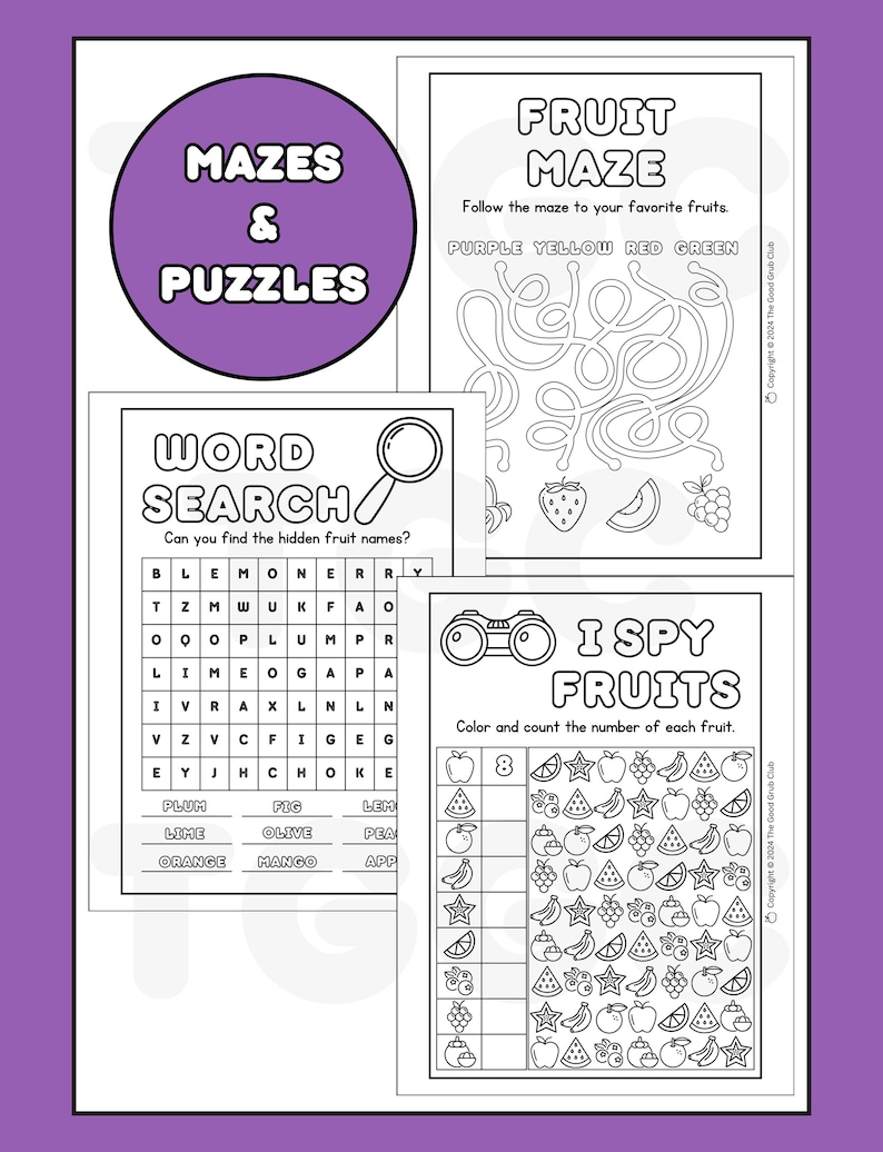 The Fruity Alphabet & More Fruits Group: Kids Coloring and Activity ...