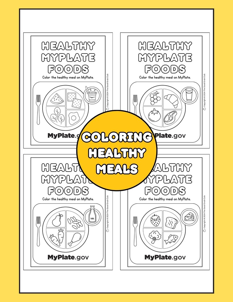 MYPLATE TEACHING & ACTIVITY Worksheets | 5 Food Group Activities ...