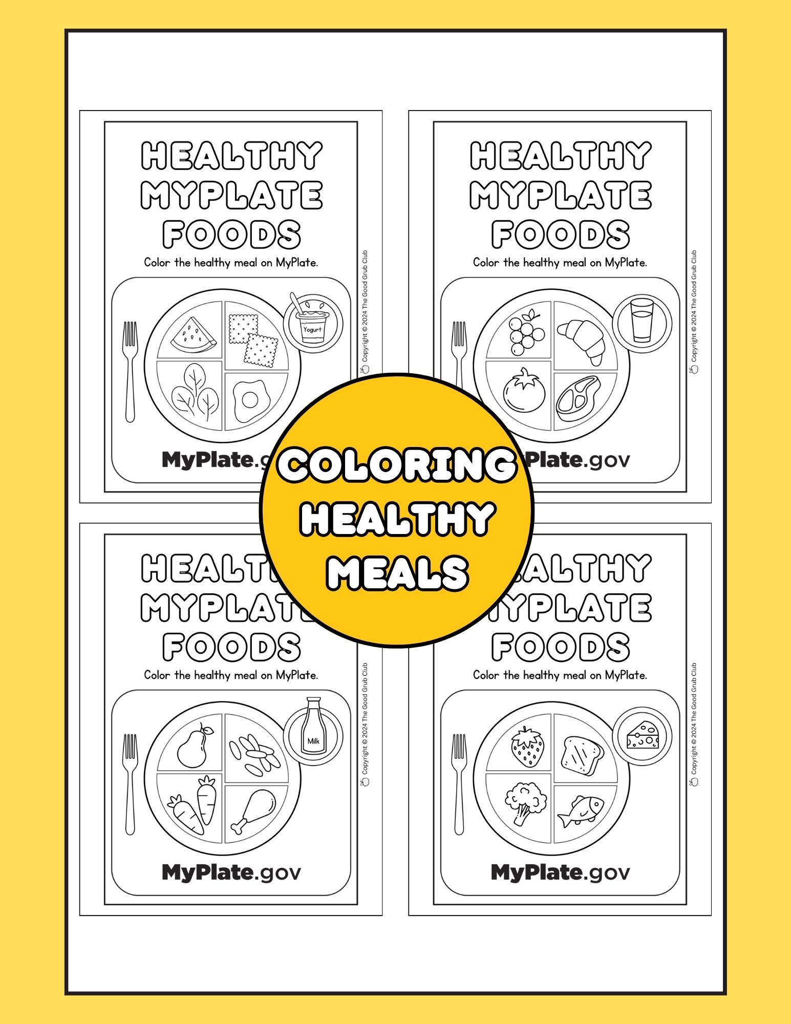 MYPLATE TEACHING & ACTIVITY Worksheets | 5 Food Group Activities ...