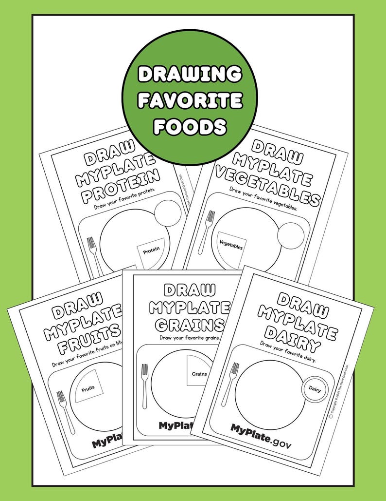 MYPLATE TEACHING & ACTIVITY Worksheets | 5 Food Group Activities ...