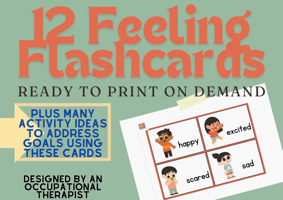 Emotion Feeling Flashcards, Pediatric Occupational Therapy Activity OT ...