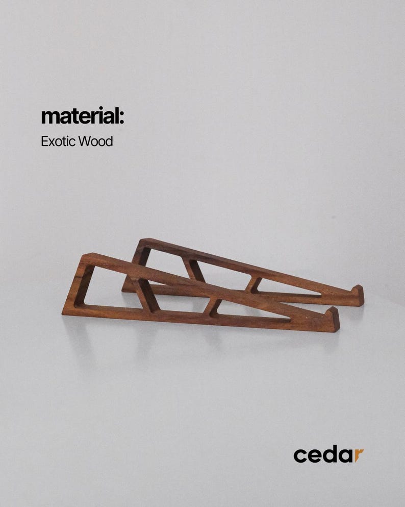 Modern Laptop Stand With Industrial Style | Wooden Laptop Riser ...