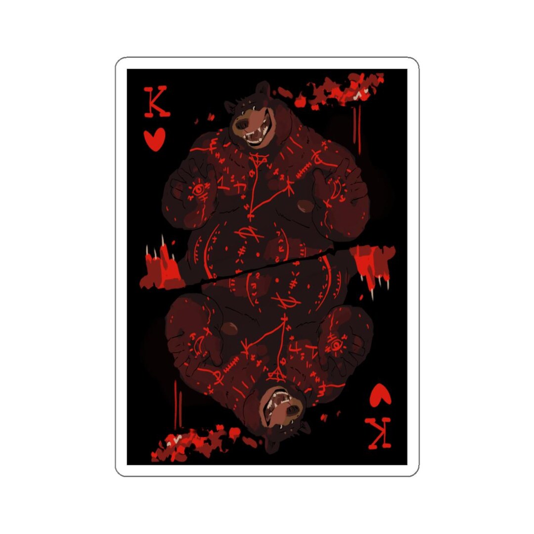 Red Bear Sticker - Etsy