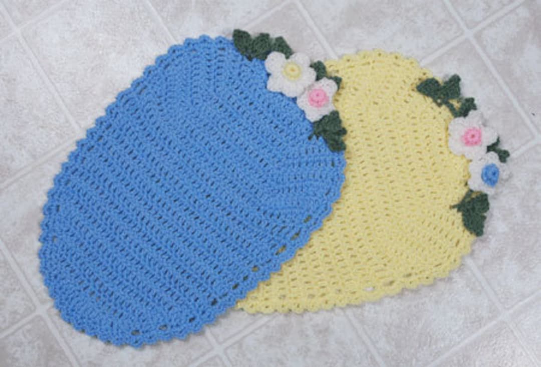 0580 Decorative Easter Egg Placemat Crochet Pattern - Etsy
