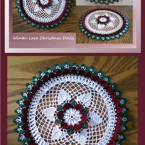 Easy Crochet Christmas Lace Doily Pattern PDF - Etsy